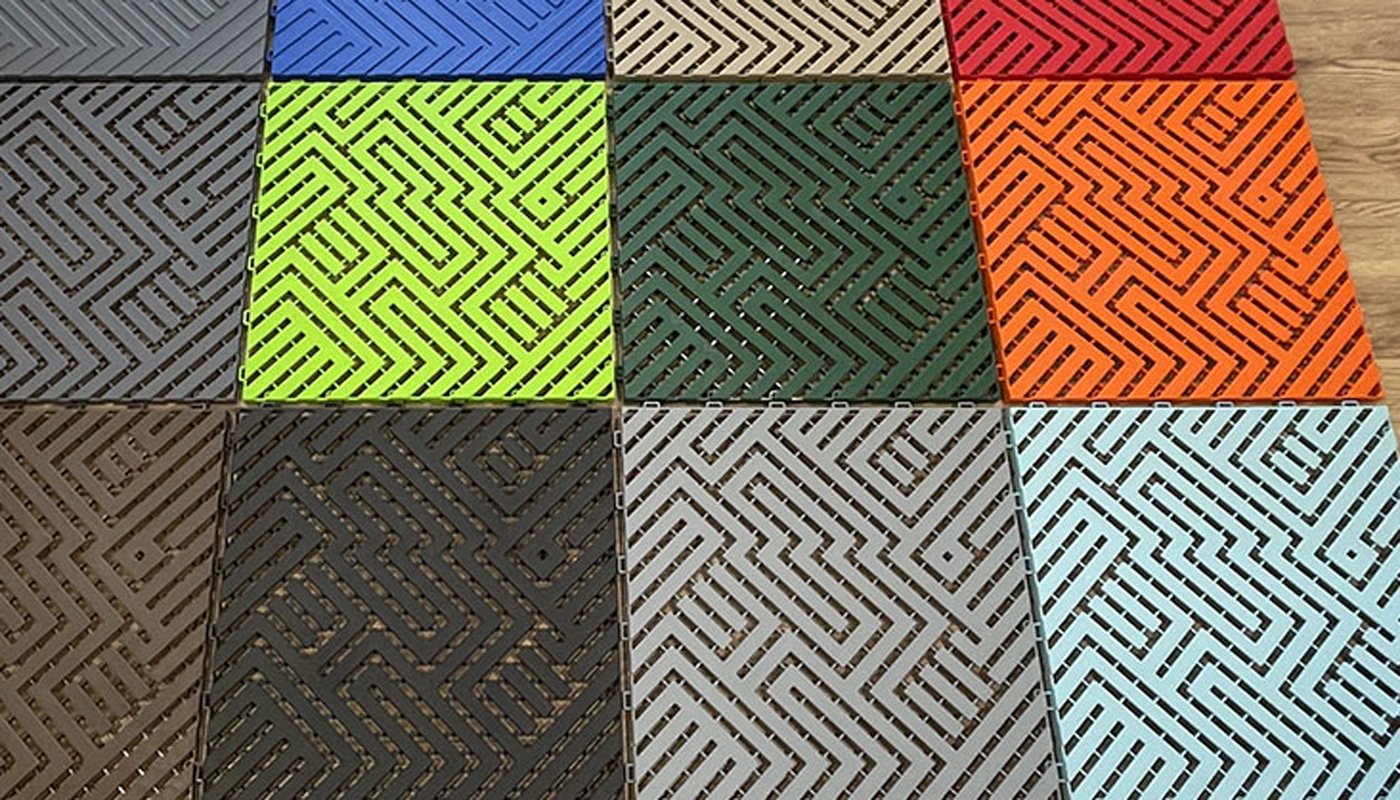 Dalles de sol pour boutique - Revêtement Easy Dalles en polypropylène